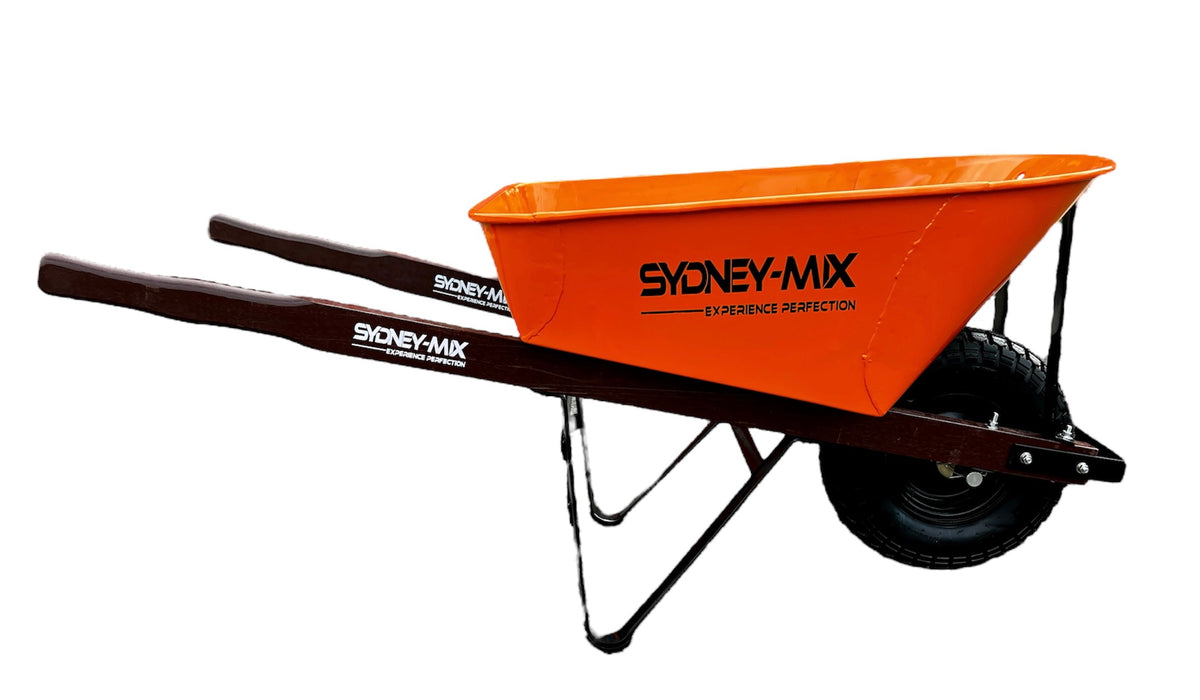 SYDNEY-MIX 100L HEAVY-DUTY BUILDERS WHEELBARROW (Flat-Free/Solid Wheel ...